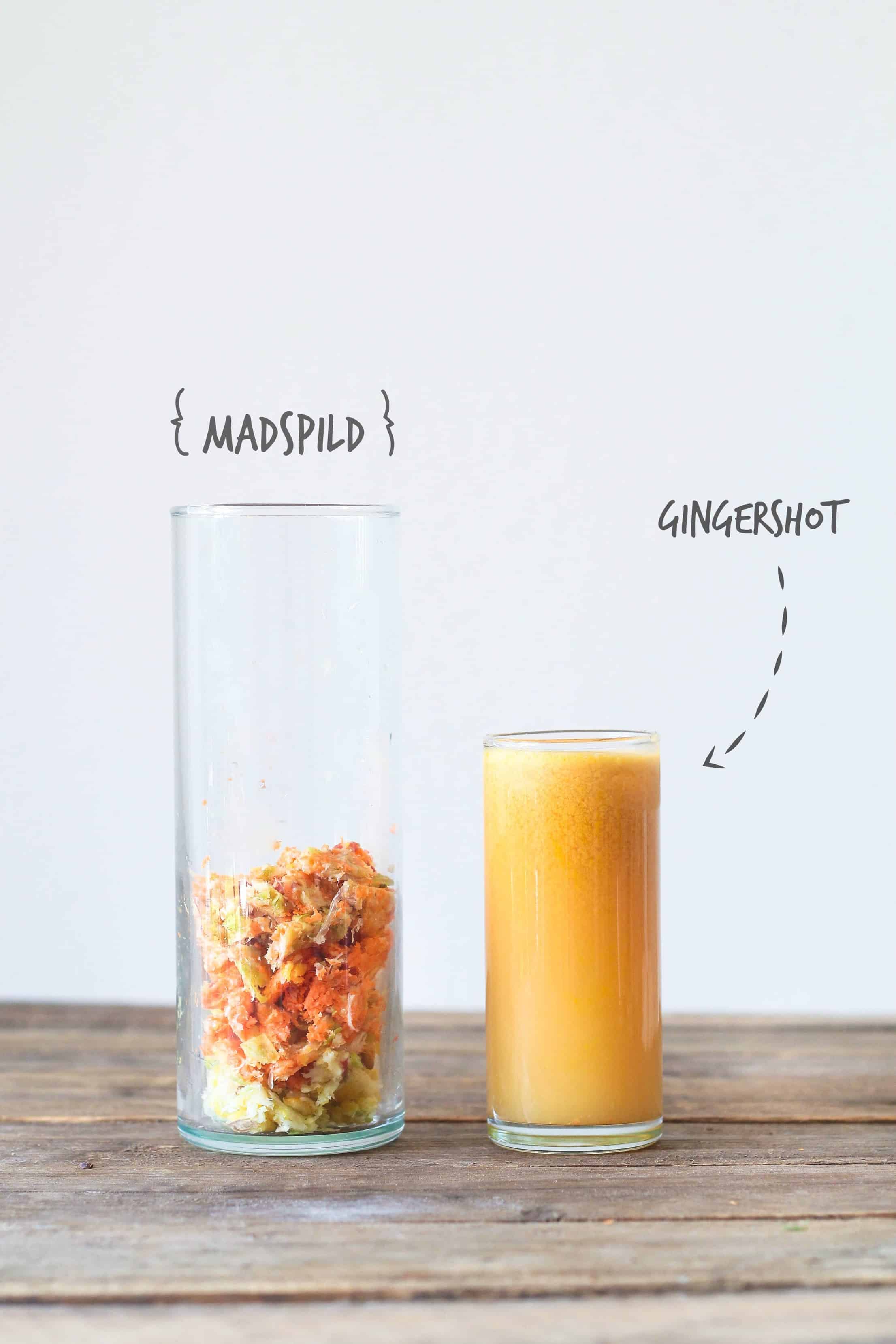 Ingefær shot - ingefær juice - ikke for sarte sjæle!